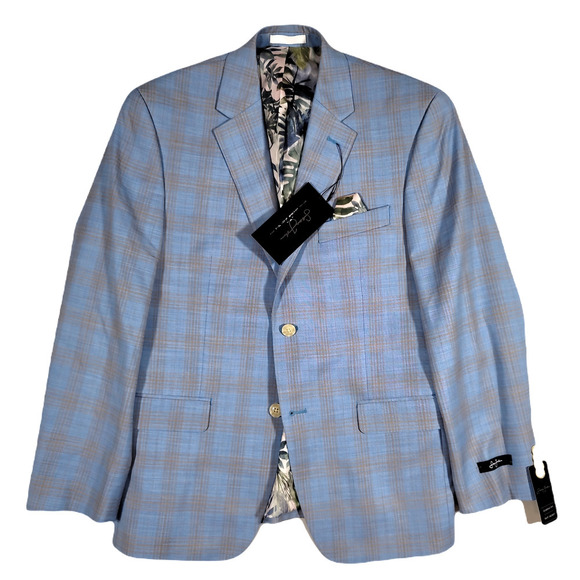 Sean John | Suits & Blazers | Sean John Light Blue Plaid Classicfit ...